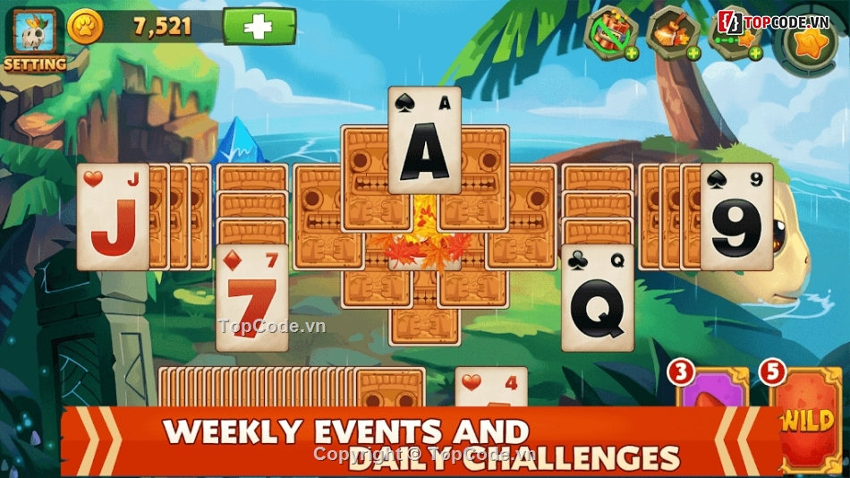 Solitaire TriPeaks Adventure - Solitaire Island Card Game Unity Source