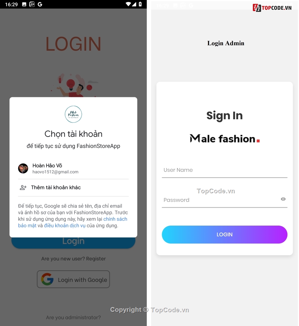 Code Android App bán quần áo thời trang full chức năng giao diện đẹp sử ...